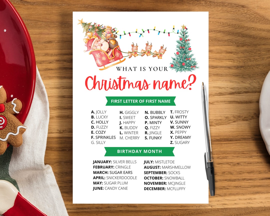 What is Your Christmas Name | Christmas Games for Kids | Christmas ...