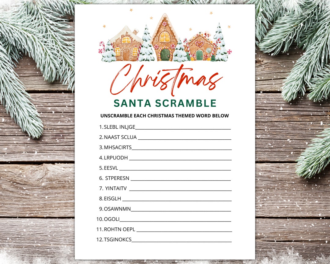 Santa Scramble | Christmas Party Game | Christmas Office Party Game ...