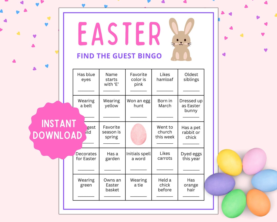 Easter Find the Guest | Easter Games | Easter Bingo | Easter Game Kids ...