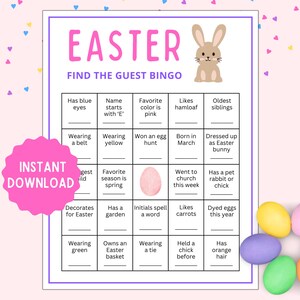 Easter Find the Guest | Easter Games | Easter Bingo | Easter Game Kids ...