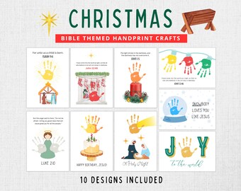 Printable Nativity Christmas Handprint Art Craft Sunday - Etsy