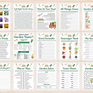 Printable Gardening Game Bundle: 20 Garden Party Activities (digital ...