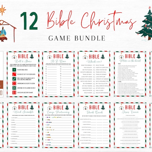 Church Christmas Party Games Christmas Bible Games - Etsy