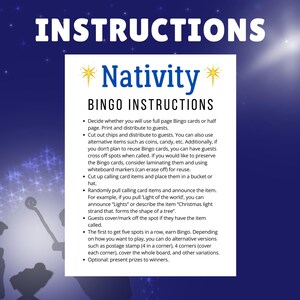 Nativity Bingo Nativity Game Christian Christmas Game Christmas Bible ...