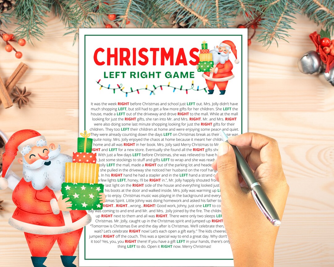 Left Right Christmas Game | Christmas Pass the Prize | Right Left Game ... Left Right Christmas Game | Christmas Pass the Prize | Right Left Game ...
