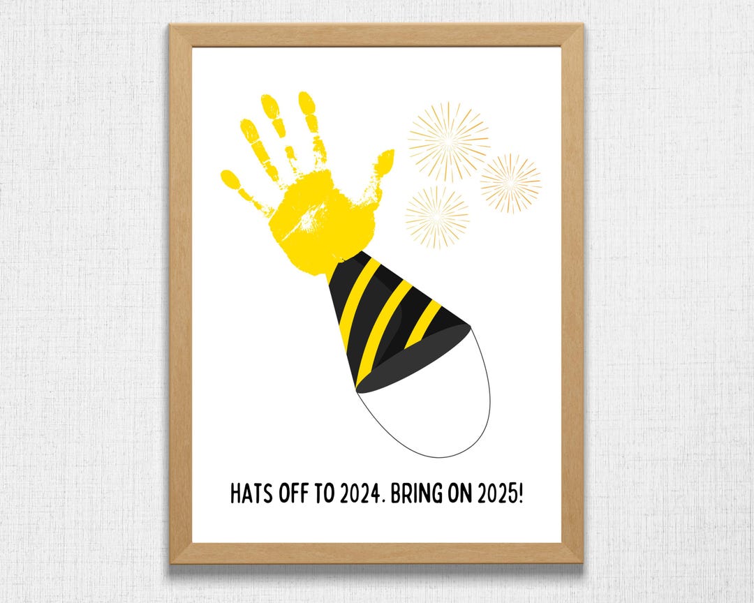 2025 New Years Handprint Art | New Years Craft for Kids | New Years ...