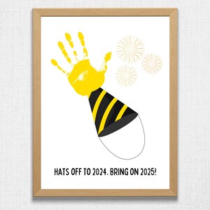 2025 New Years Handprint Art | New Years Craft for Kids | New Years ...