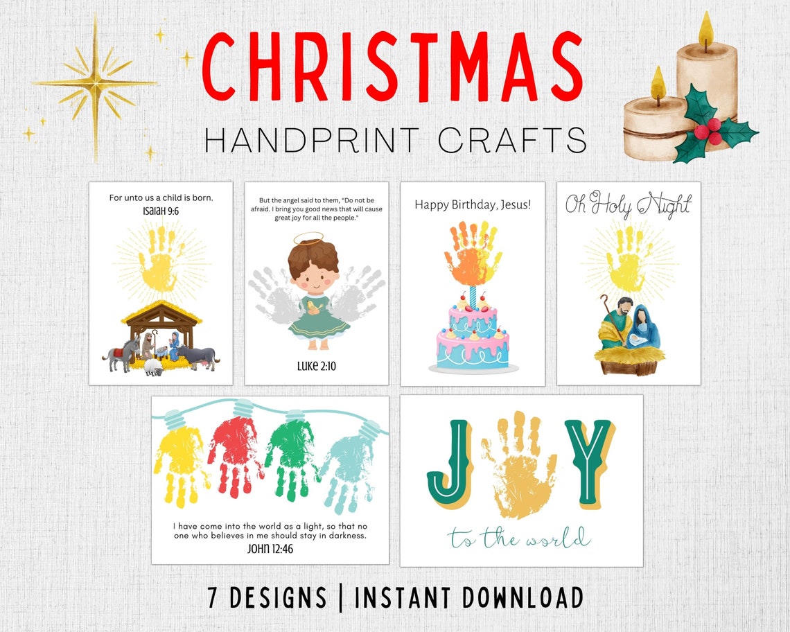 Luke 2 Craft Nativity Handprint Craft Nativity Scene Craft - Etsy