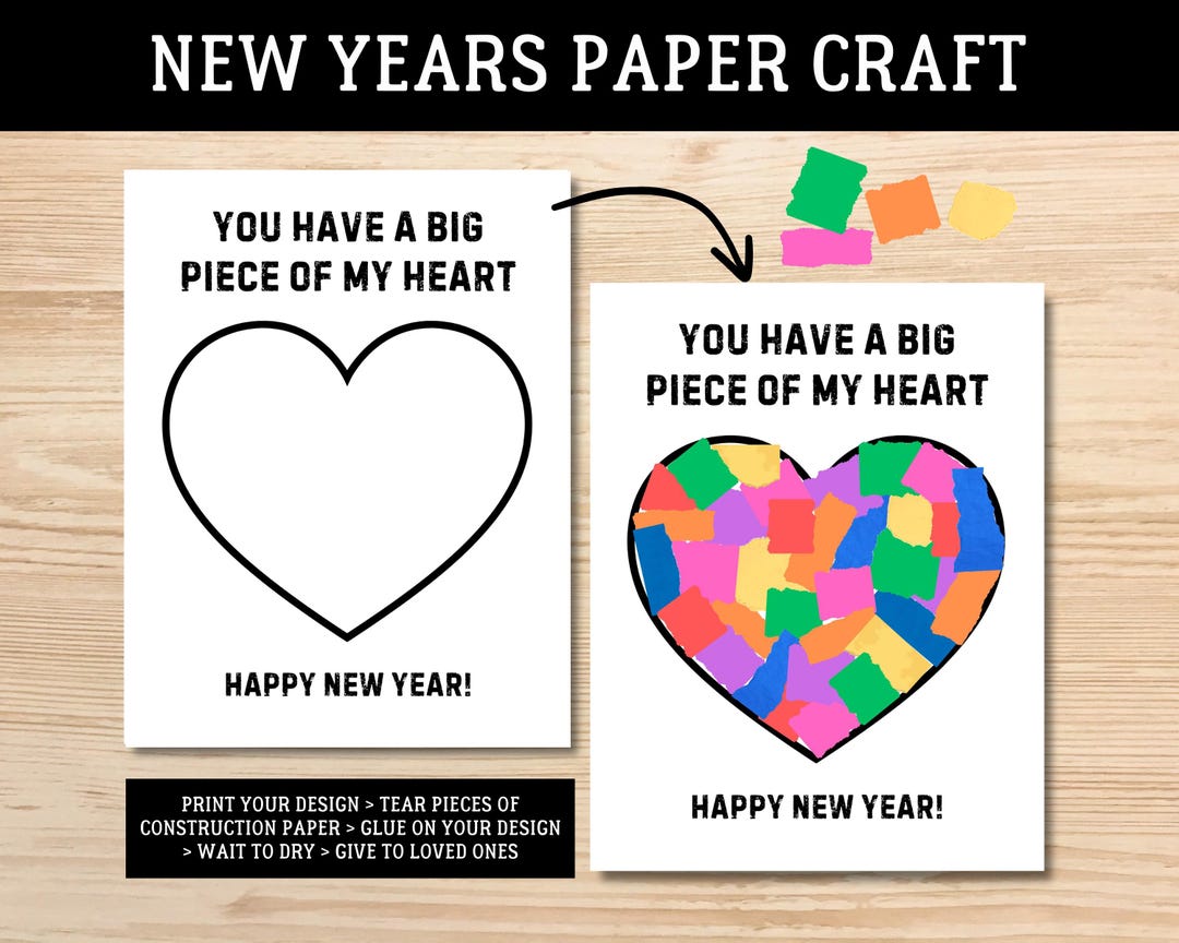 New Years Paper Craft | Printable New Years Craft | New Years Paper ...