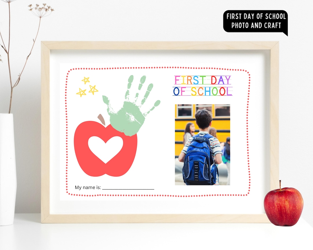 First Day of School Handprint Craft | Back to School Art | First Day of ...