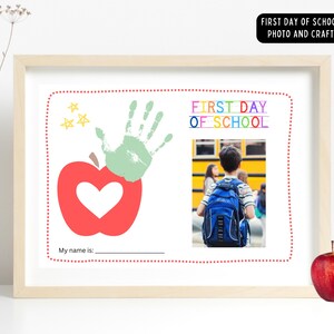 First Day of School Handprint Craft | Back to School Art | First Day of ...