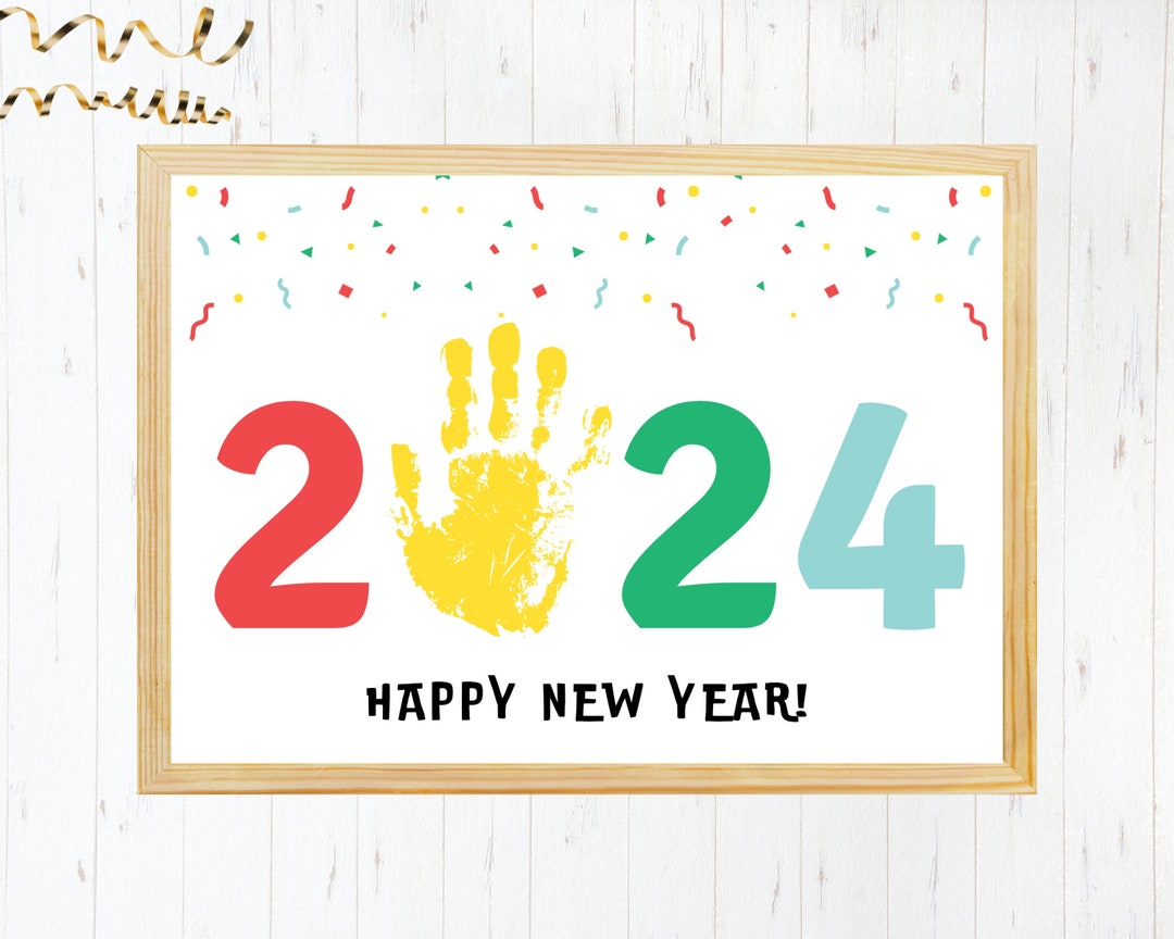 2024 New Years Handprint Craft New Years Handprint Craft New Years ...