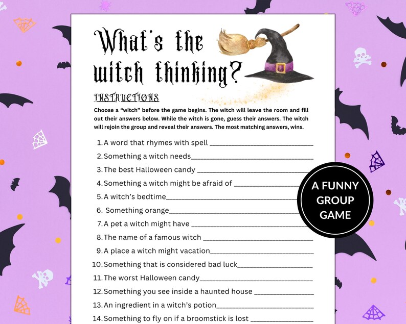 What's the Witch Thinking? | Funny Halloween Game | Halloween Game for ...