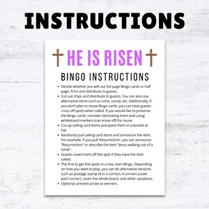 He is Risen Bingo | Easter Bible Bingo | Resurrection Bingo | Easter ...