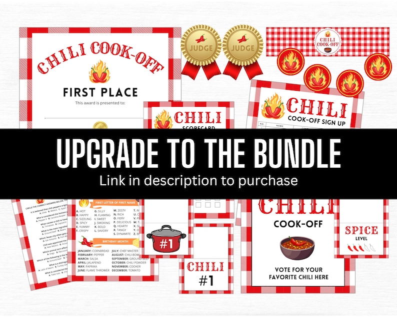 Chili Cook-off Game | What's Your Chili Name Activity (digital Download ...