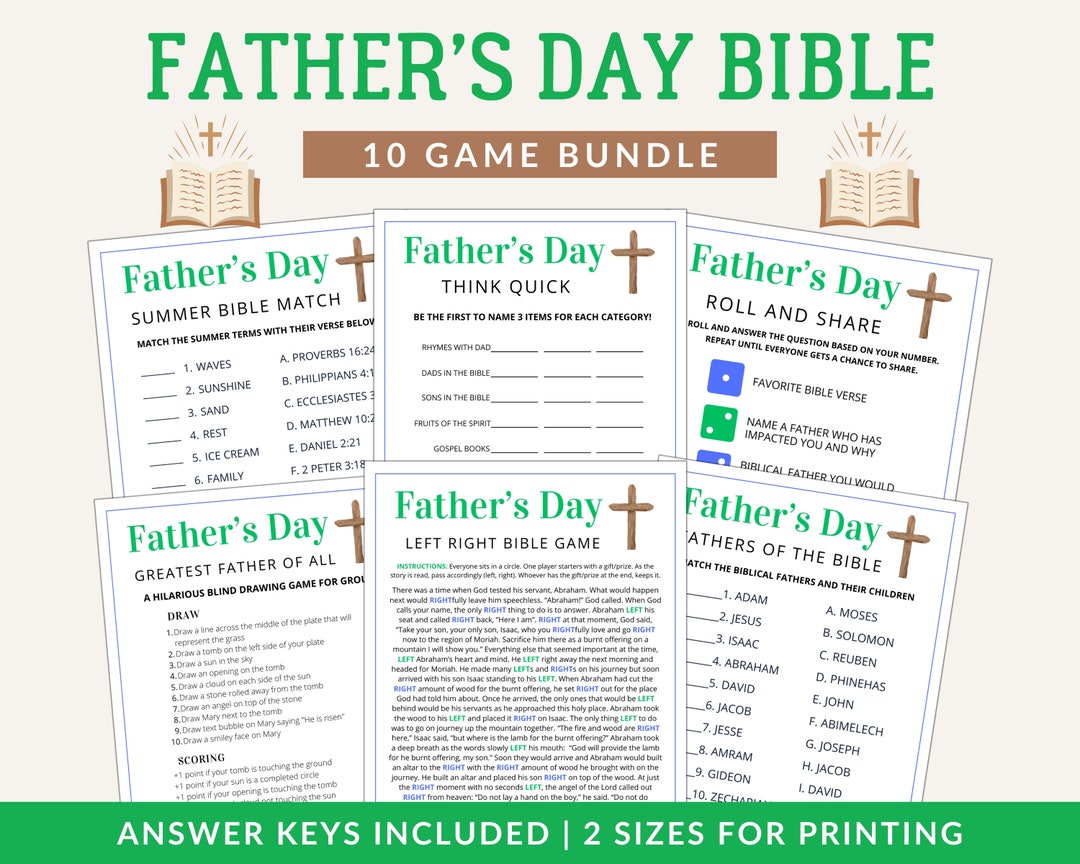 Father's Day Bible Games | Father's Day Games | Bible Games | Christian ...