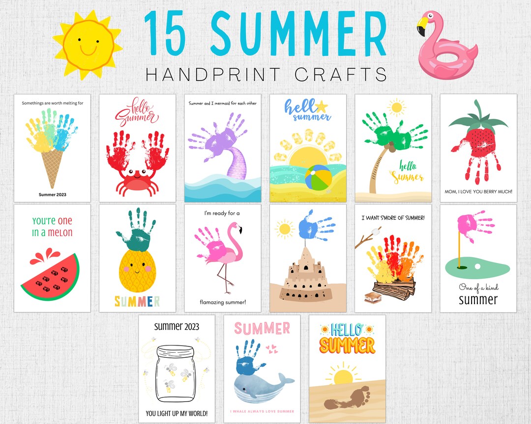 Summer Handprint Craft Summer Craft for Kids Summer Craft - Etsy
