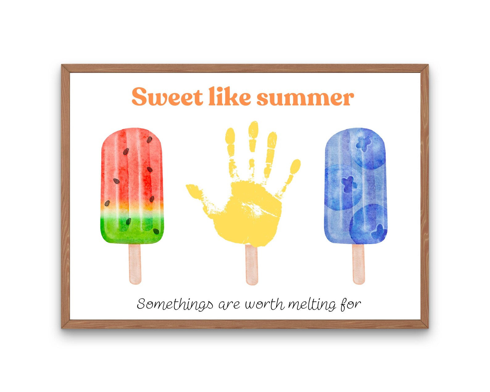 Summer Handprint Art Craft | Kids Daycare Activity (printable) - Etsy