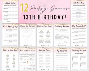 13th Birthday Girl Games - Etsy