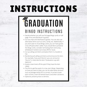 Graduation Bingo | 2025 Graduation Bingo | Graduation Party Games ...