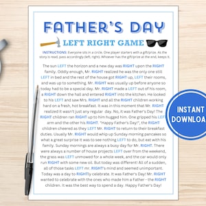 Father's Day Left Right Game | Father's Day Game | Fathers Day Activity ...
