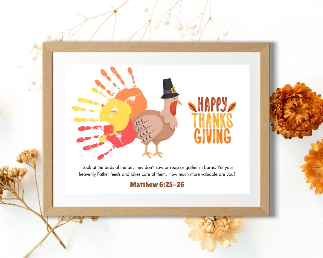 Thanksgiving Bible Handprint Craft | Thanksgiving Bible Craft ...