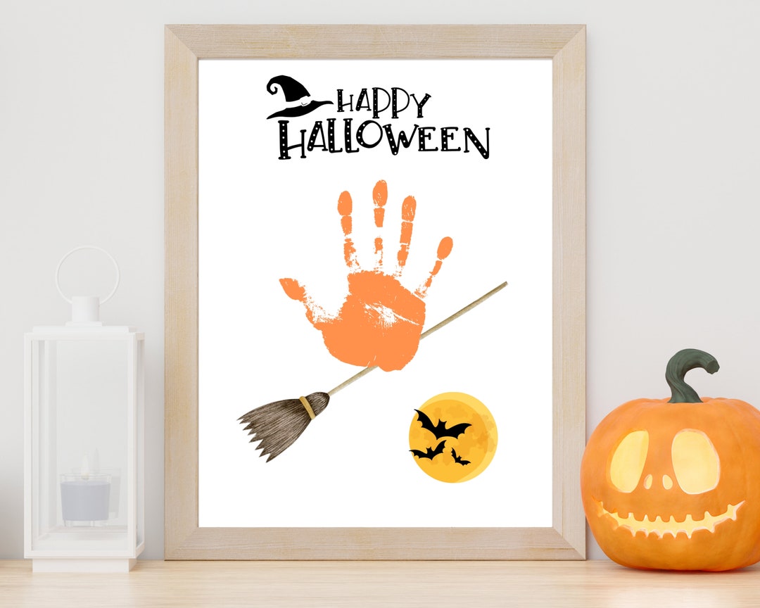 Halloween Handprint Craft Halloween Crafts Halloween Handprint Art ...