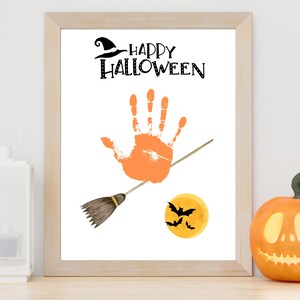 Halloween Handprint Craft Halloween Crafts Halloween Handprint Art ...