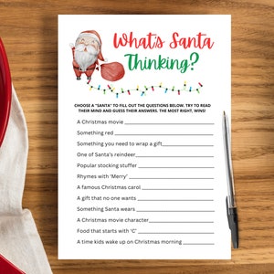 What is Santa Thinking | Hilarious Christmas Game | Christmas Party ...