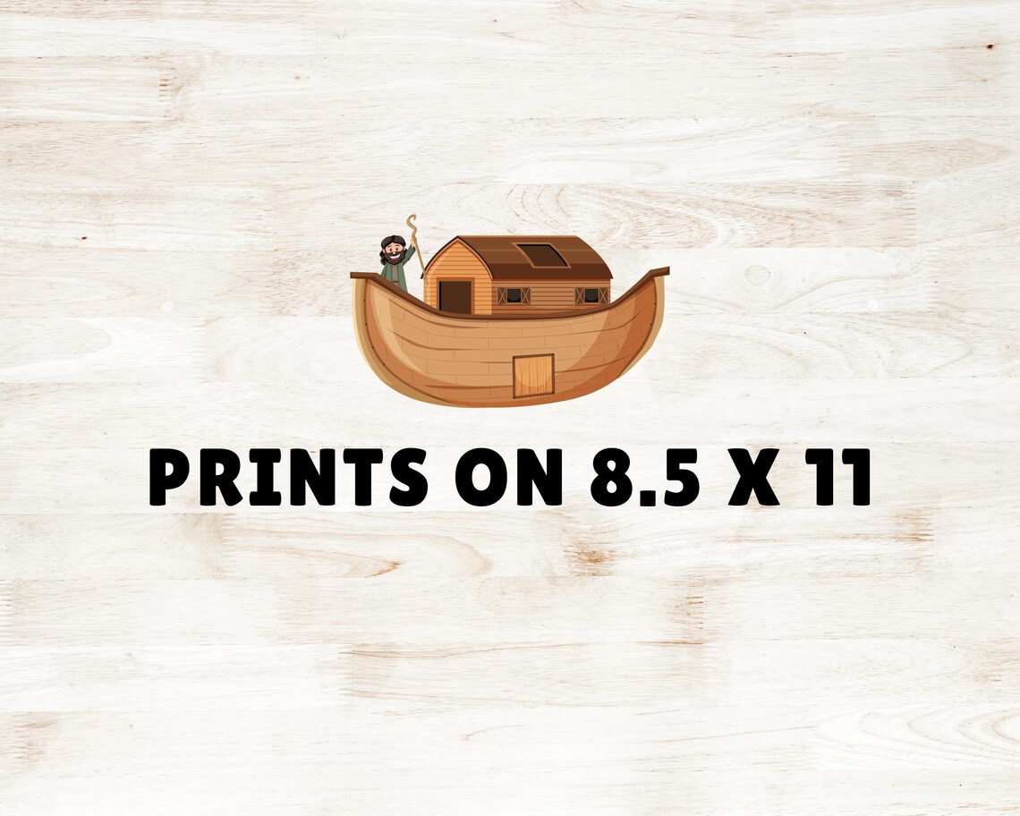 Noah's Ark Bible Game: Left Right Story, Sunday School Printable - Etsy