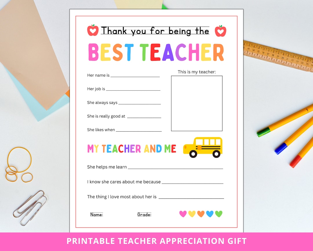 End of Year Teacher Gift | Printable Teacher Appreciation Gift ...