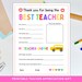 End of Year Teacher Gift Printable Teacher Appreciation Gift Teacher ...