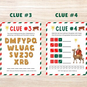 Nativity Clue Hunt: Christmas Bible Scavenger Game (digital Download ...
