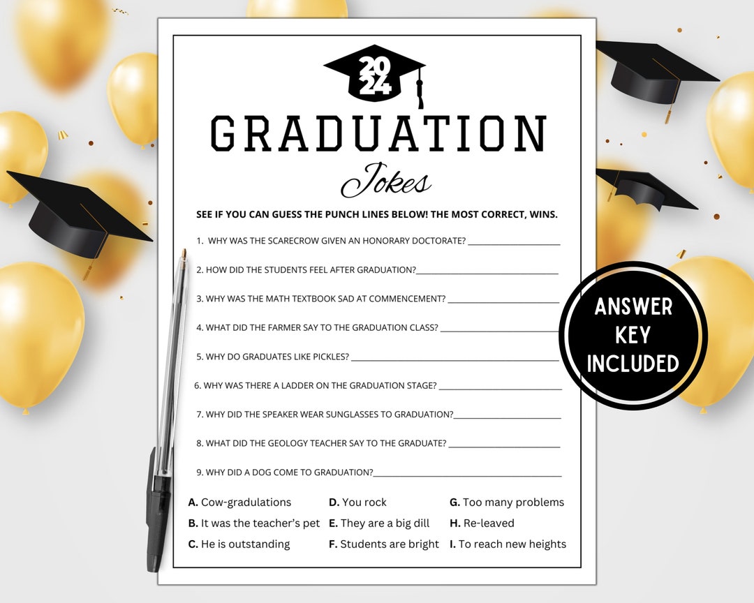 Graduation Jokes Funny Graduation Game Hilarious Graduation Game 2024 ...