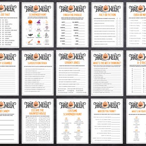 35 Halloween Printable Party Games | Kids & Adults (instant Download ...