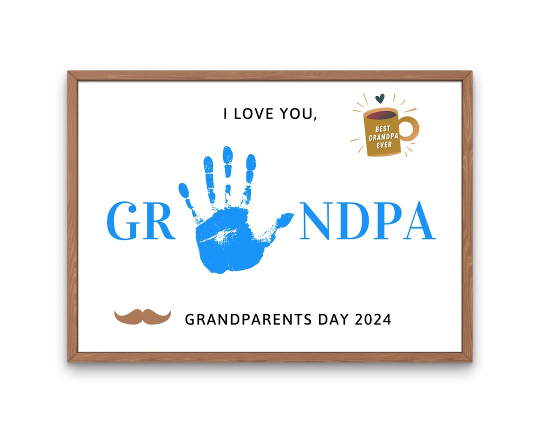 Grandpa Handprint Craft | Grandparents Day Handprint Art | Grandparents ...
