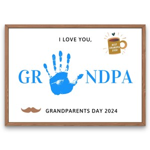 Grandpa Handprint Craft | Grandparents Day Handprint Art | Grandparents ...