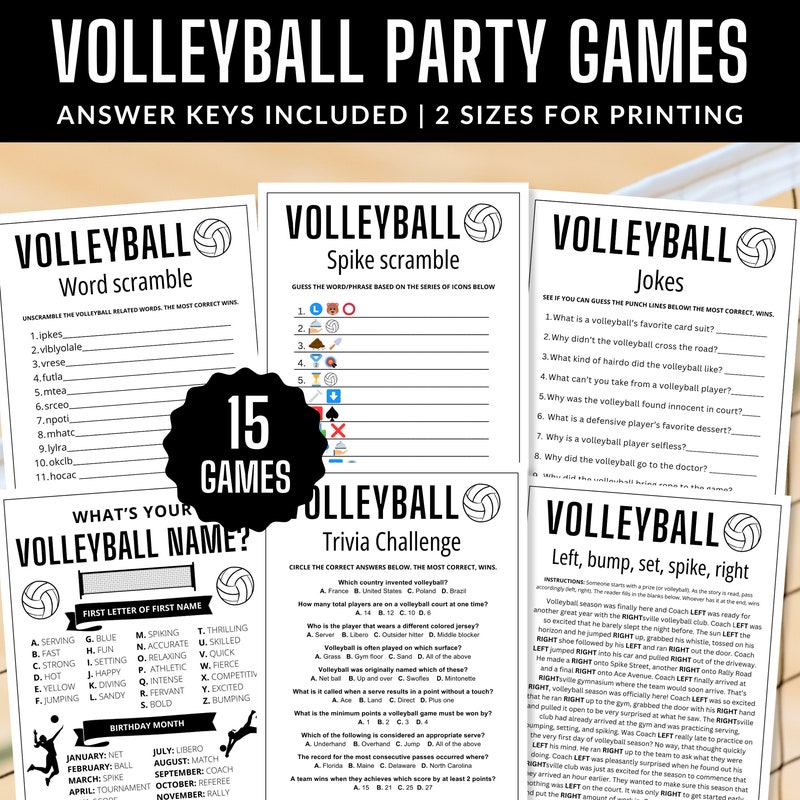 Volleyball Quiz for Team - Etsy
