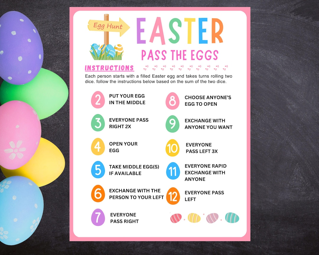 Pass the Eggs Game | Easter Games for Kids | Easter Prize Game | Egg ...