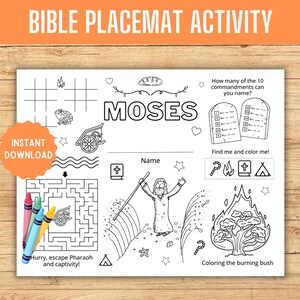 Bible Placemat | Sunday School Craft | Bible Story Crafts | Bible Craft ...