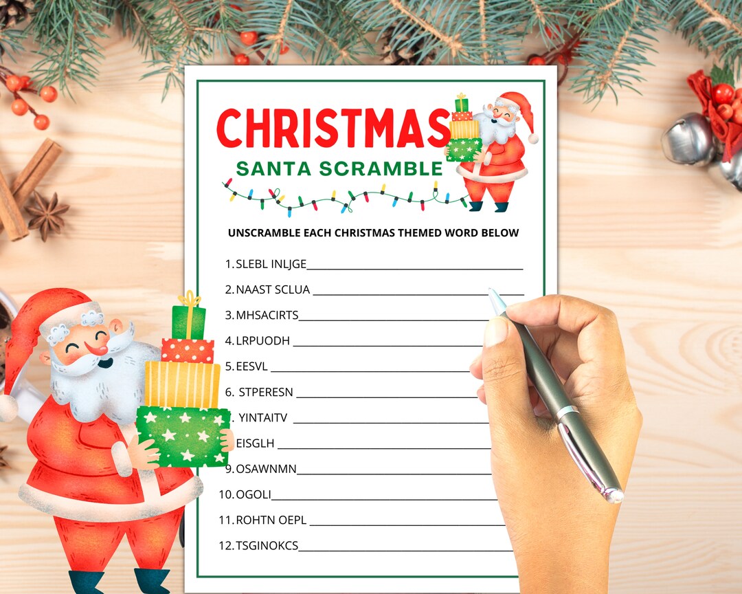 Santa Scramble | Christmas Party Games | Christmas Games School ...
