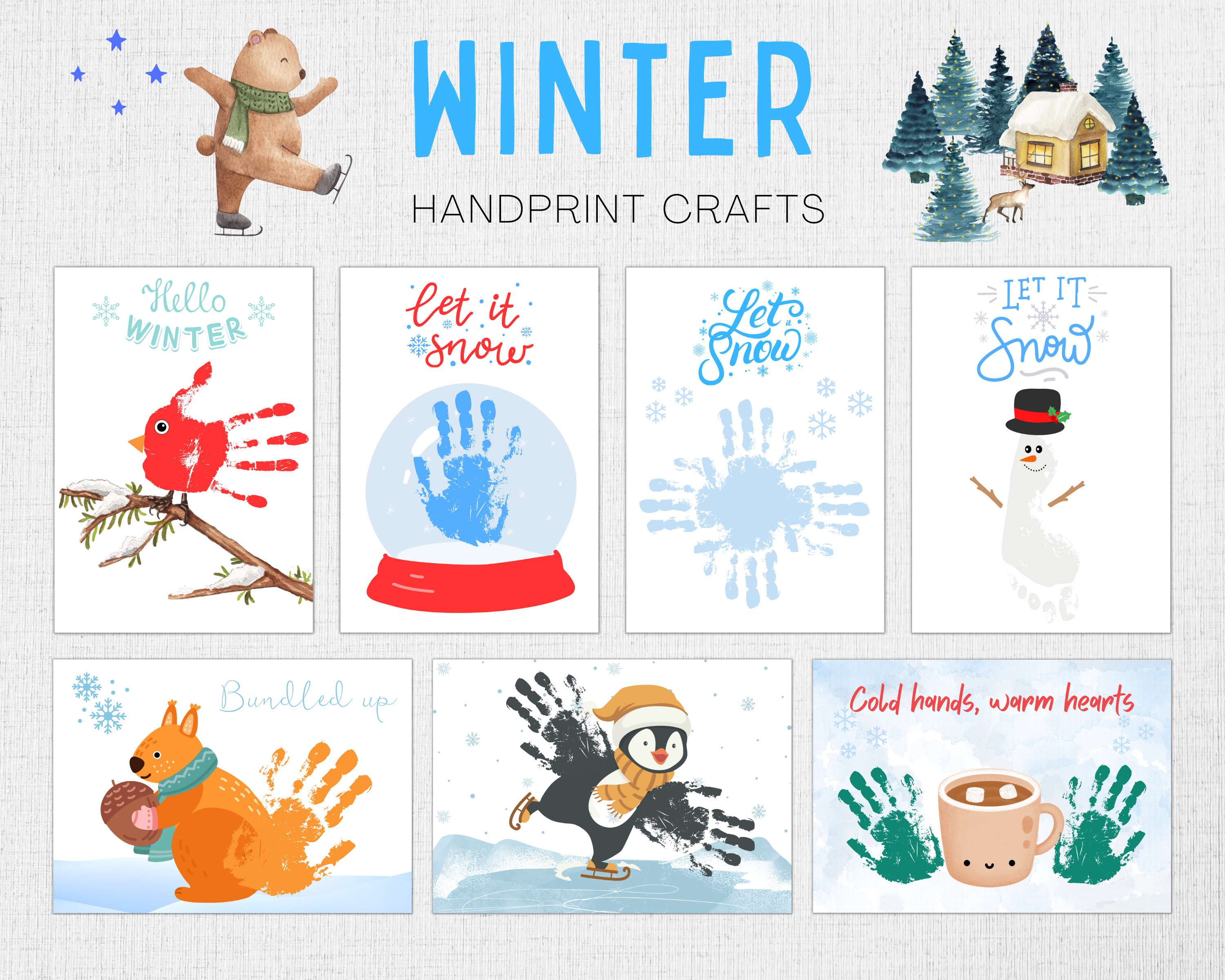 Toddler Handprint Ideas For Snow