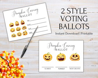 Halloween Voting Cards - Etsy