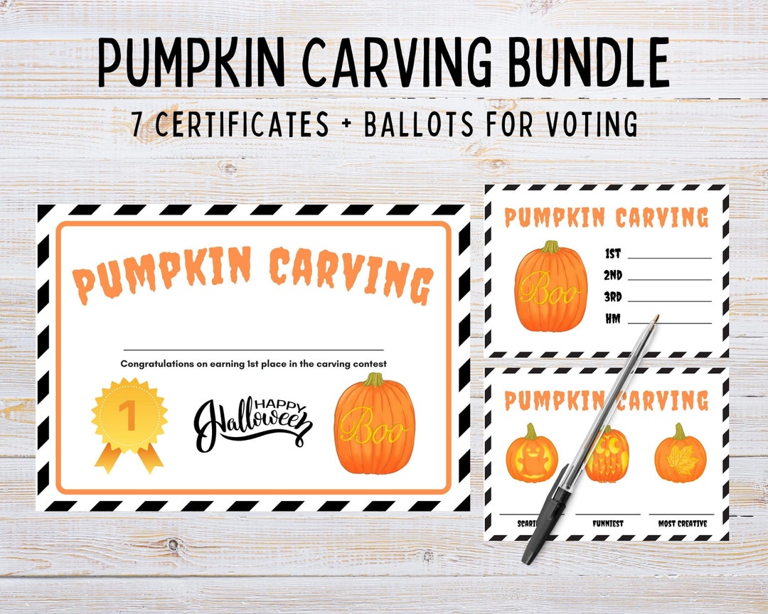 Pumpkin Carving Party | Pumpkin Carving Ballots | Pumpkin Carving ...