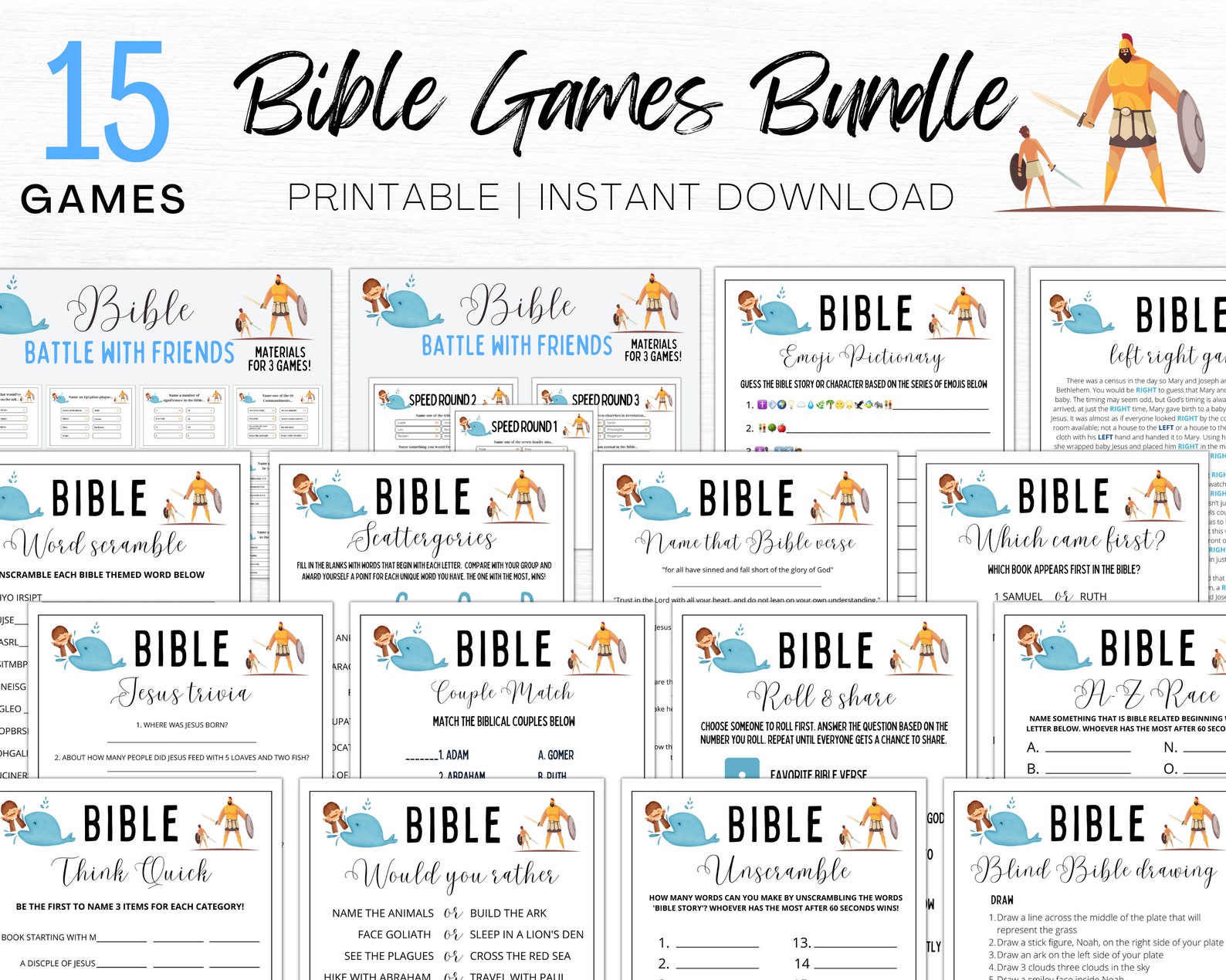 Bible Games Bundle Bible Study Games Bible Games for - Etsy