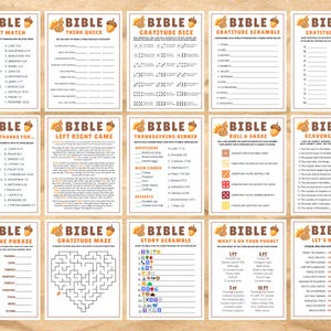 Thanksgiving Bible Games: 20 Christian Thanksgiving Activities (digital ...