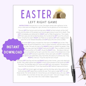 Left Right Easter Game Left Right Bible Story Easter Bible Games Easter ...