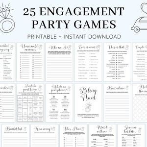 Engagement Party Games Bundle Engagement Party Games - Etsy