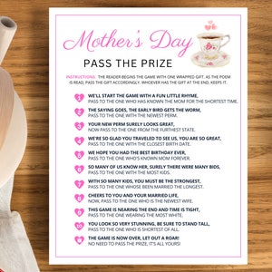 Mothers Day Pass the Prize | Mothers Day Games | Mothers Day Tea Party ...