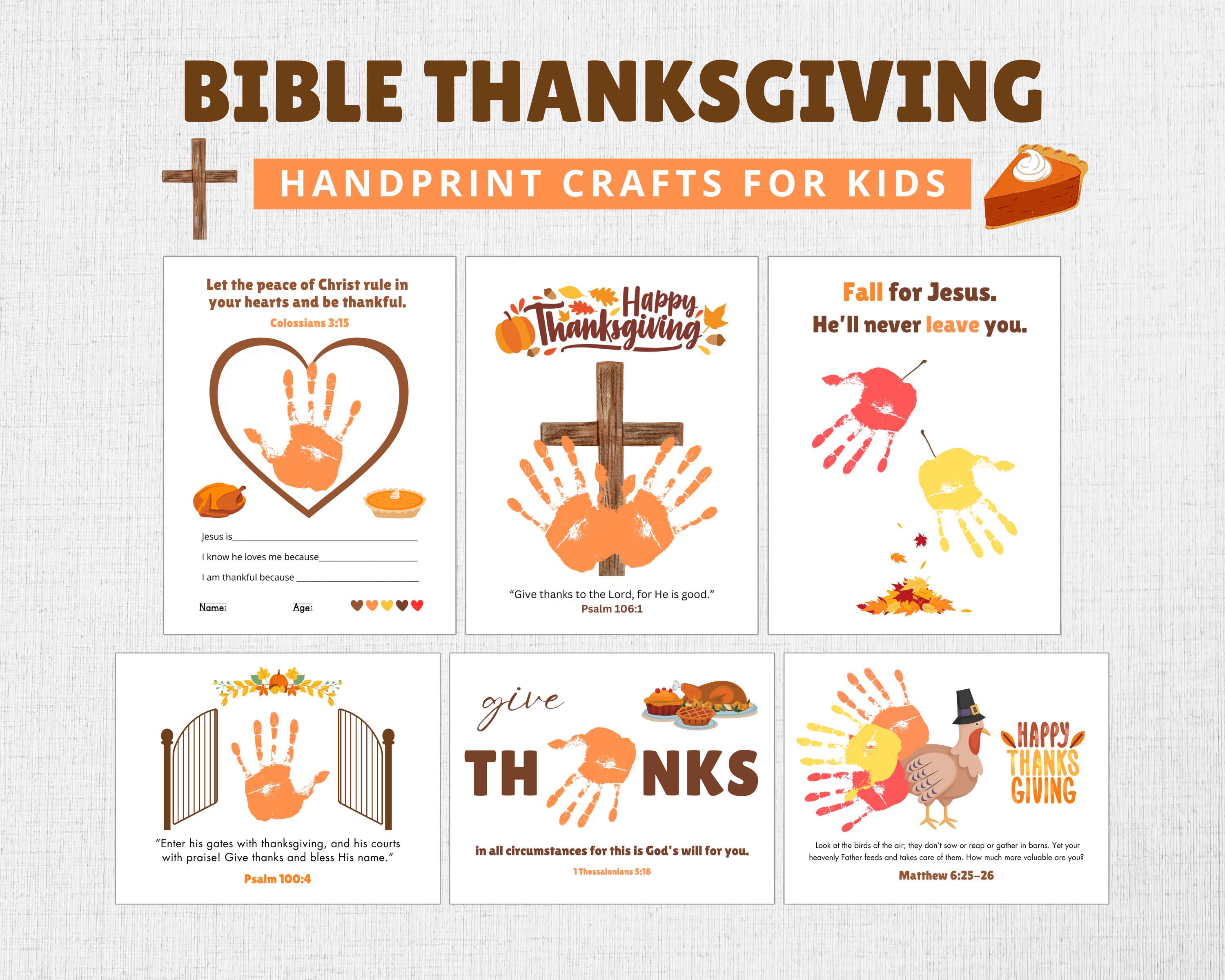 Thanksgiving Bible Craft Bundle: Christian Thanksgiving Crafts for Kids ...